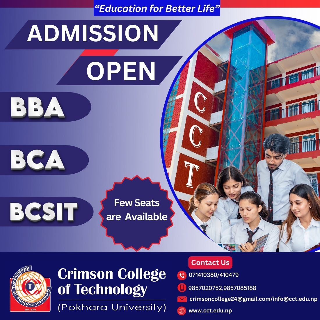 Admission Form - Crimson College of Technology
